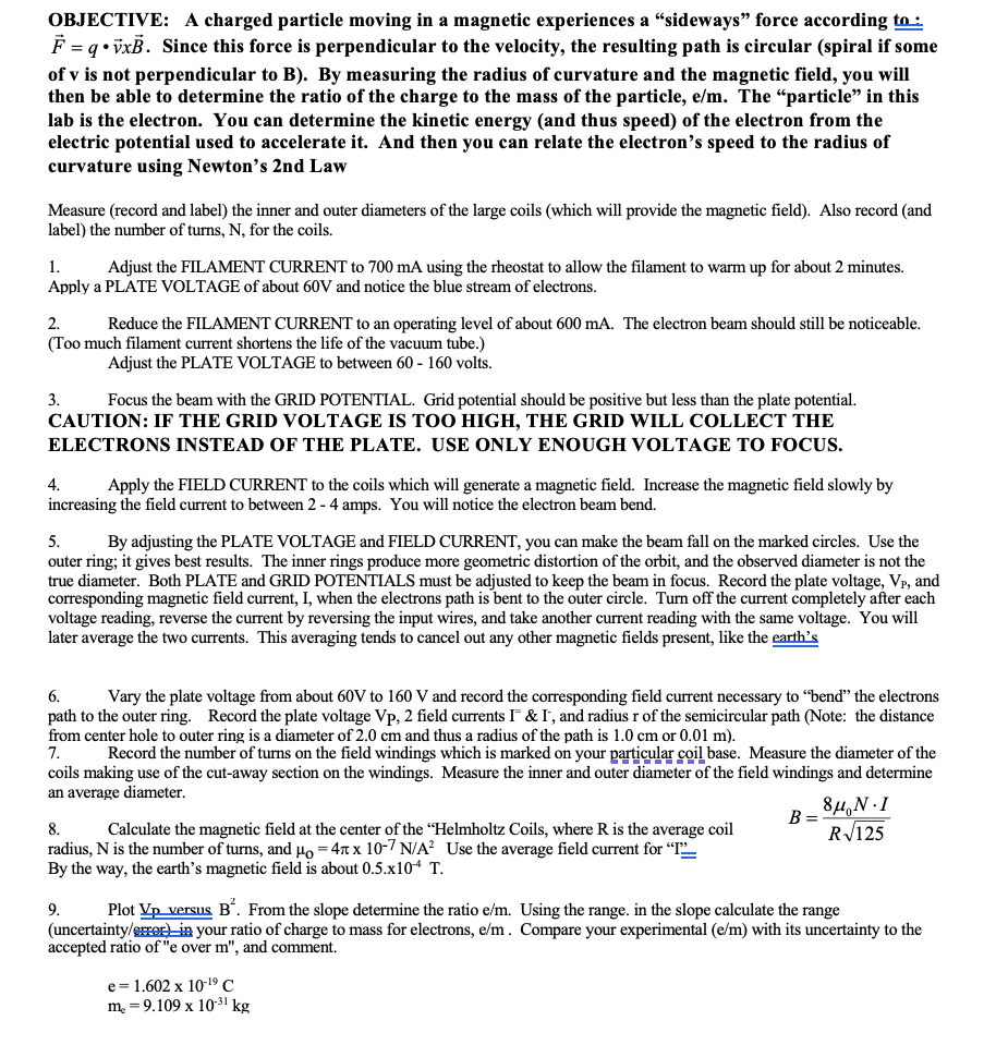 Solved OBJECTIVE: A charged particle moving in a magnetic | Chegg.com