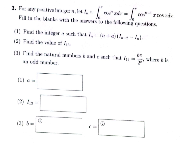 Solved 3. For any positive integer n, let | Chegg.com