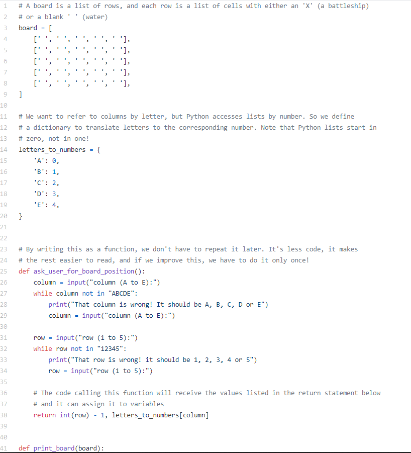 Solved 1 2 3 # A board is a list of rows, and each row is a | Chegg.com