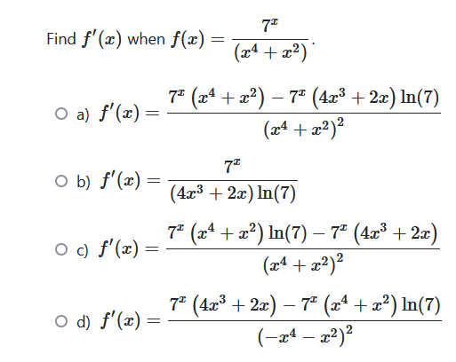 Solved f′(x) when | Chegg.com