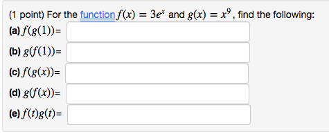 Solved For the function f(x)=3exf(x)=3ex and | Chegg.com