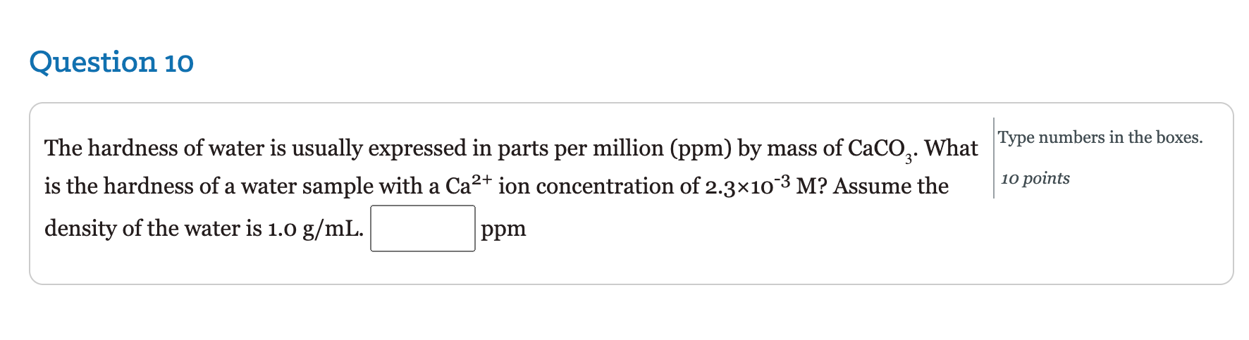 Solved The hardness of water is usually expressed in parts | Chegg.com