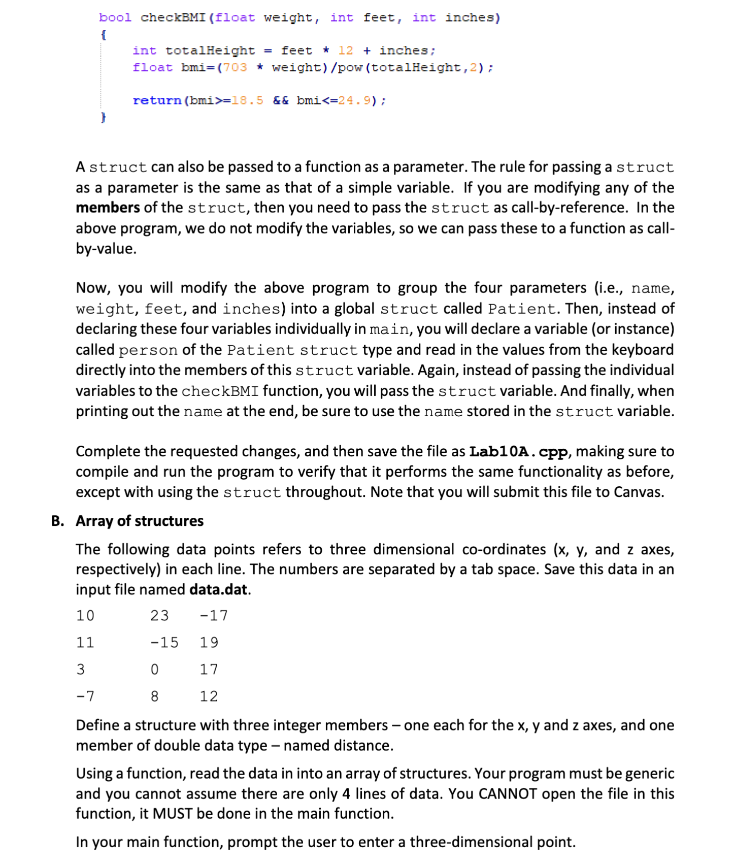 Solved Example Function Header Function Deposit Chegg