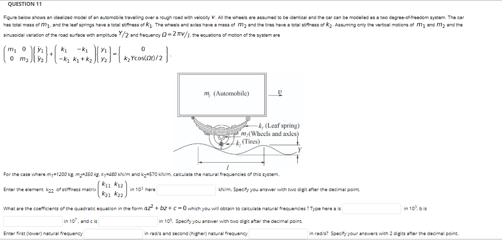Solved Question 11 Figure Below Shows An Idealized Model Of