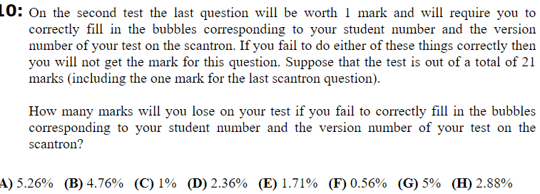 Solved 0: On the second test the last question will be worth | Chegg.com
