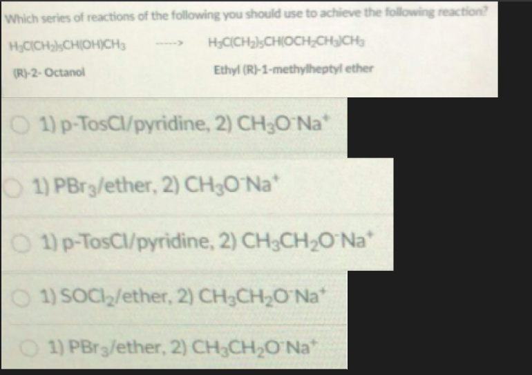 Solved Which series of reactions of the following you should | Chegg.com