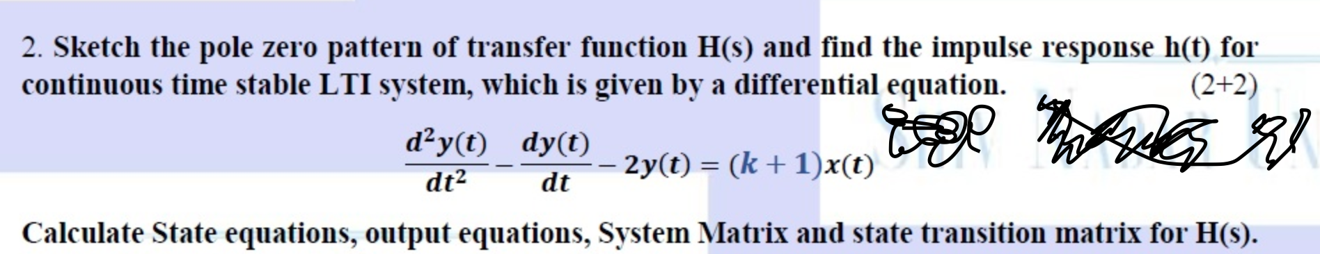 Solved 2. Sketch the pole zero pattern of transfer function | Chegg.com