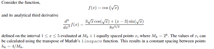 Solved Consider the function, f(x)=cos(x) and its analytical | Chegg.com