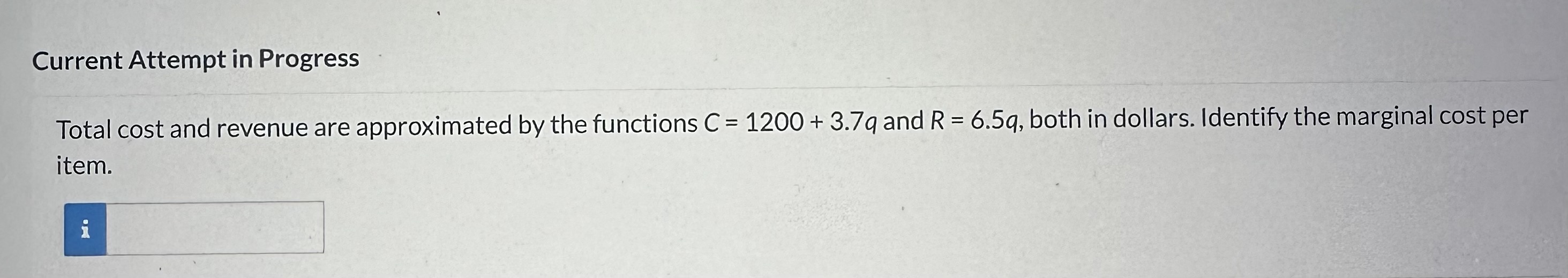 Solved Total cost and revenue are approximated by the | Chegg.com