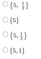 Solved 0{5; }} {5} O{5,1} O{5,1} | Chegg.com