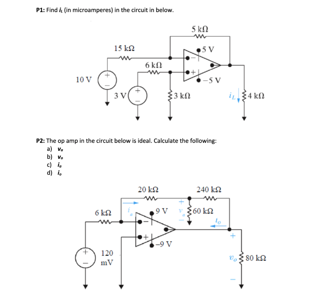 Solved P1: Find iL (in microamperes) in the circuit in | Chegg.com