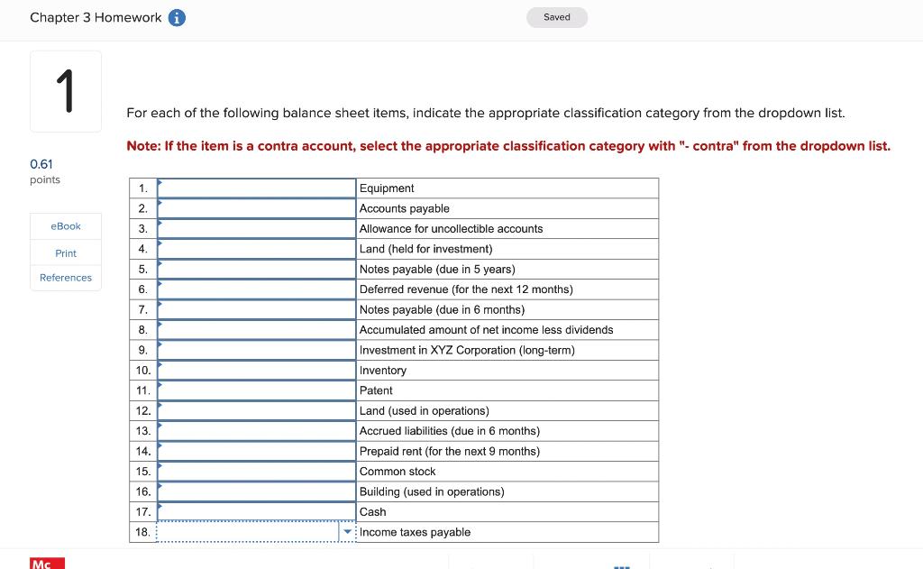 exercise 3-2 (Static) Balance sheet classification | Chegg.com exercise 3-2 (Static) Balance sheet classification | Chegg.com