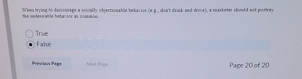 Solved When trying to discourage a socially objectionable | Chegg.com