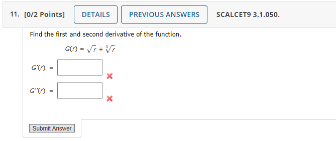 Solved 3. [0/1 Points] Differentiate the function. | Chegg.com