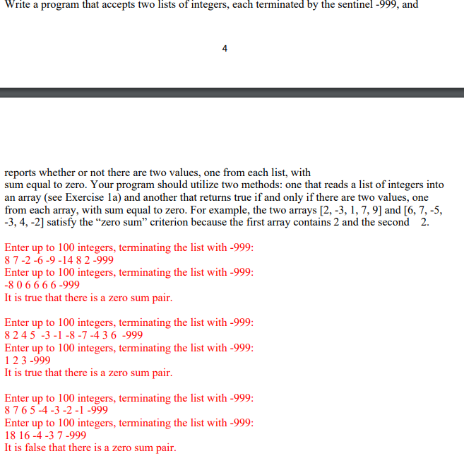 Solved Write a program that accepts two lists of integers, | Chegg.com