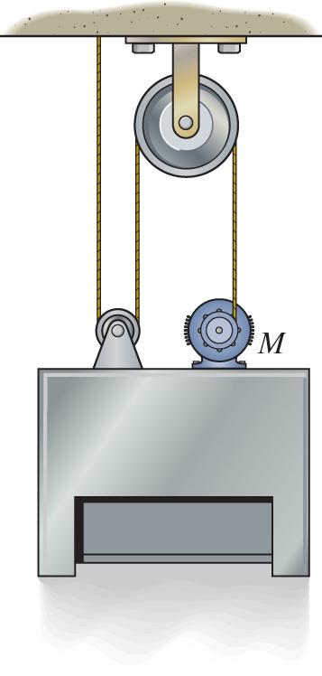 Solved 15–5. The 60-lb hoisting block is operated by a motor | Chegg.com