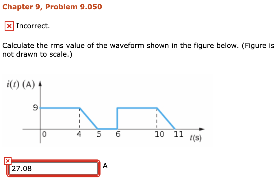 Solved Chapter 9, Problem 9.048 * Incorrect. Calculate the | Chegg.com