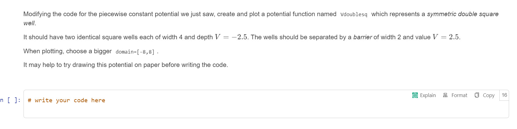 Solved A single square well is pretty boring. More complex | Chegg.com