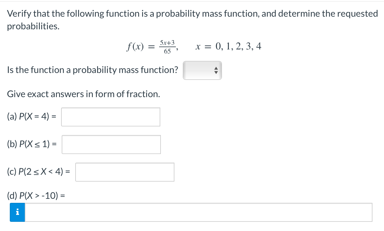 Solved Verify that the following function is a probability | Chegg.com