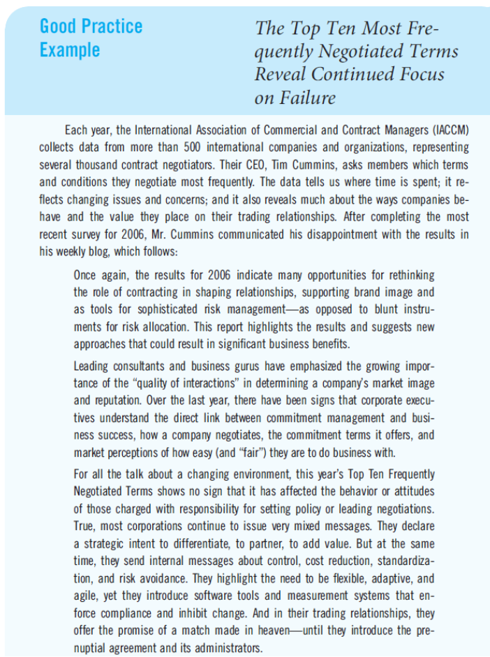 Solved Case Study: The Top Ten Most Frequently Negotiated | Chegg.com