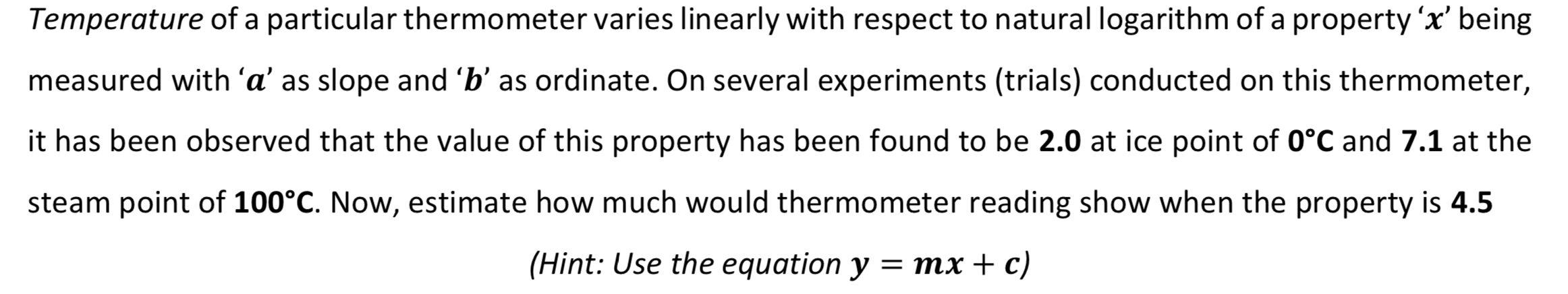 Solved Temperature of a particular thermometer varies | Chegg.com