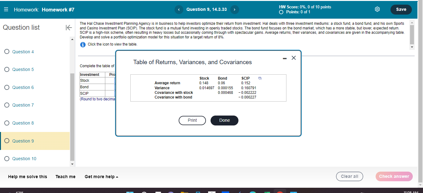 and Casino Investment Plan (SCIP). The stock fund is | Chegg.com