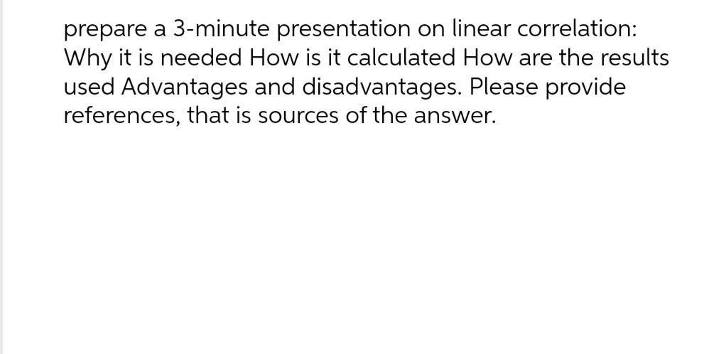 Solved prepare a 3-minute presentation on linear | Chegg.com