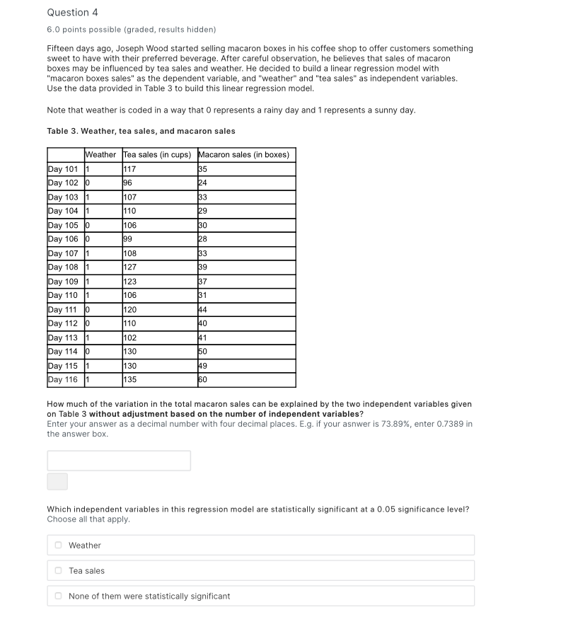 Solved Question 4 6 0 Points Possible Graded Results