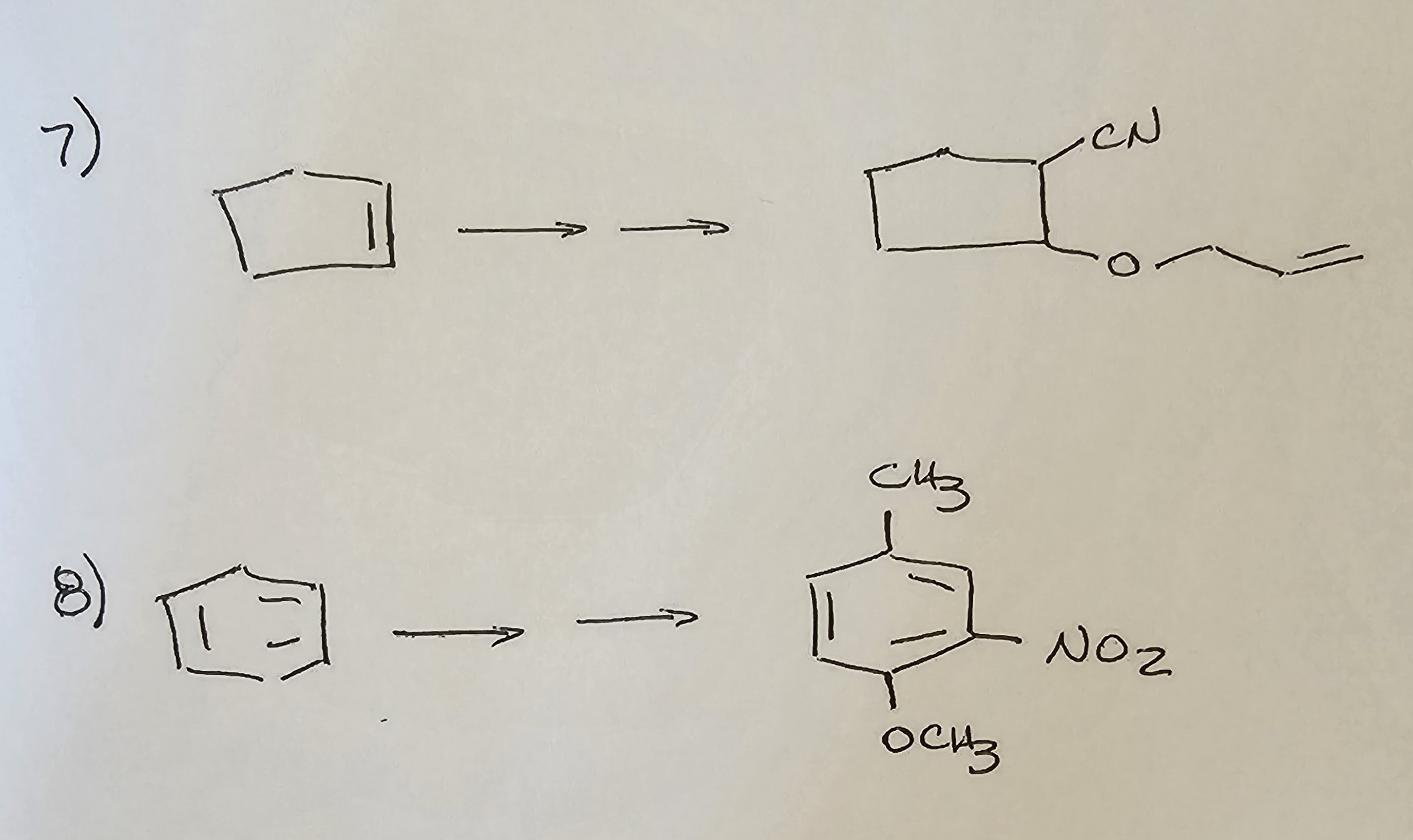 Solved Write the synthesis sequence to obtain the products | Chegg.com