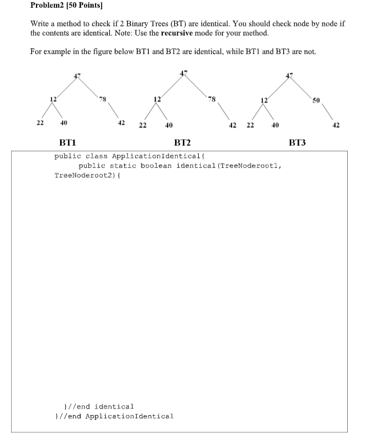 Solved Problem2 50 Points Write A Method To Check If 2 2054