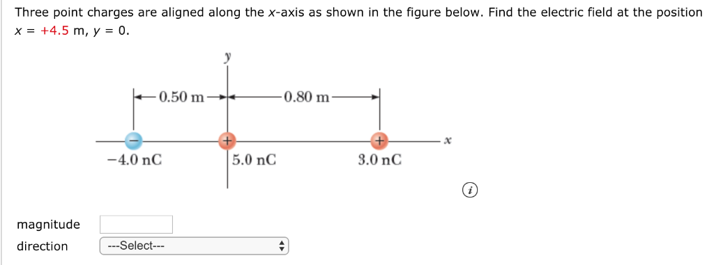 Solved Three point charges are aligned along the x-axis as | Chegg.com