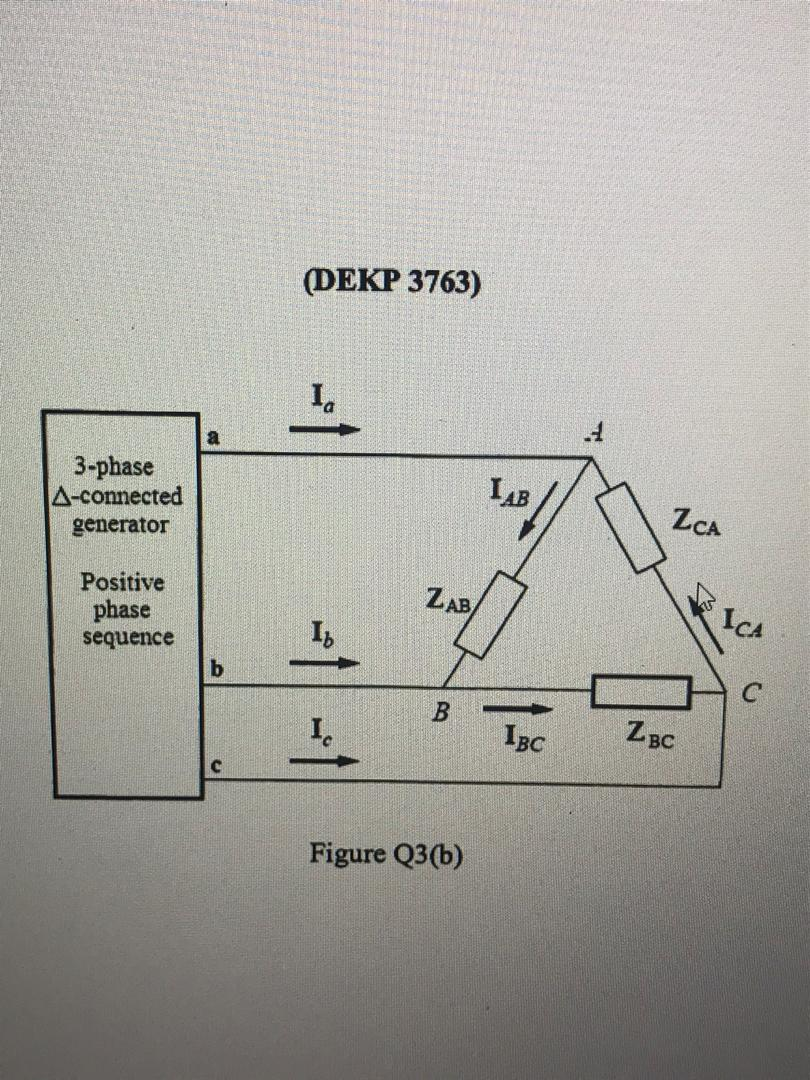 Solved (DEKP 3763) I. a 3-phase A-connected generator LAB | Chegg.com