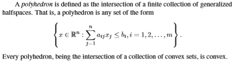 Solved A polyhedron is the intersection of a finite | Chegg.com