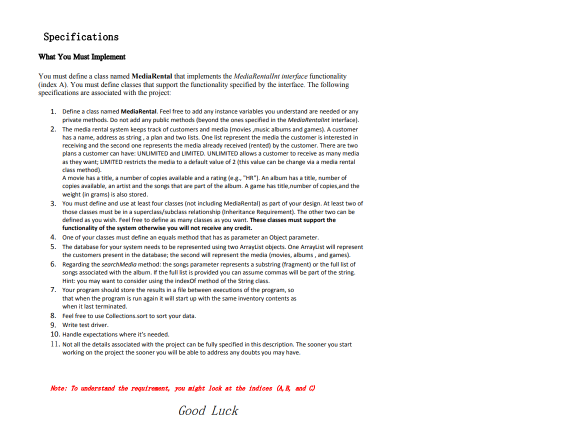 Solved Objectives: (Chapter 1 - Chapter 13) This project | Chegg.com