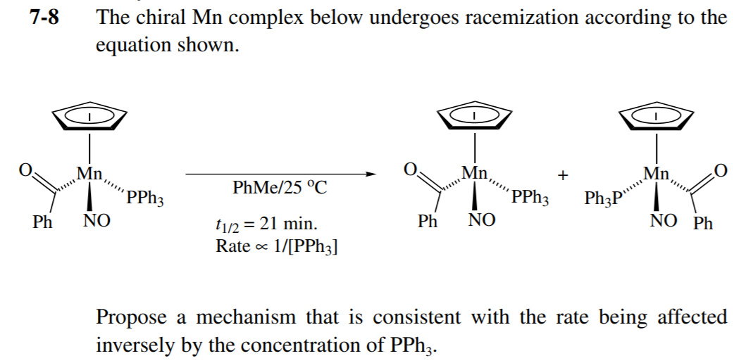 Solved 7-8 The chiral Mn complex below undergoes | Chegg.com