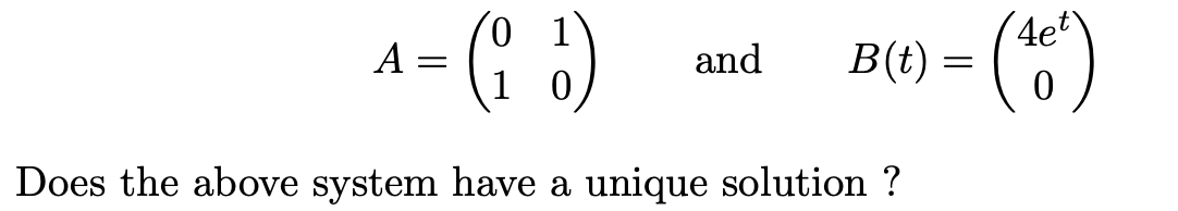 Solved Consider the system of coupled ODE with X′ = AX + | Chegg.com