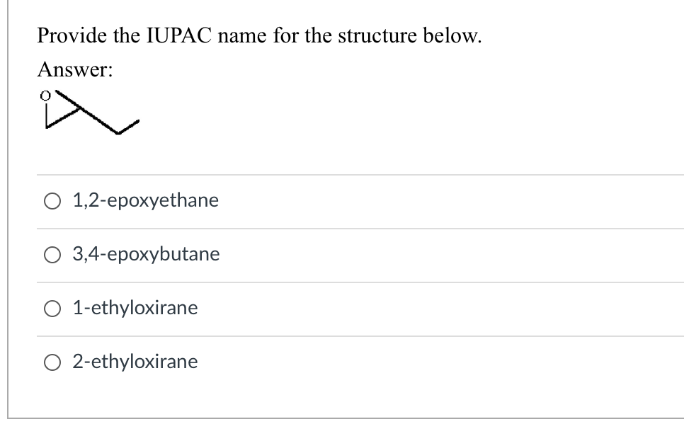 Solved Provide the IUPAC name for the structure below. | Chegg.com