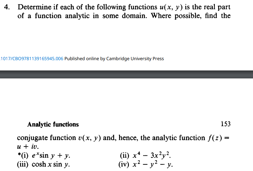 Solved 4. Determine if each of the following functions | Chegg.com