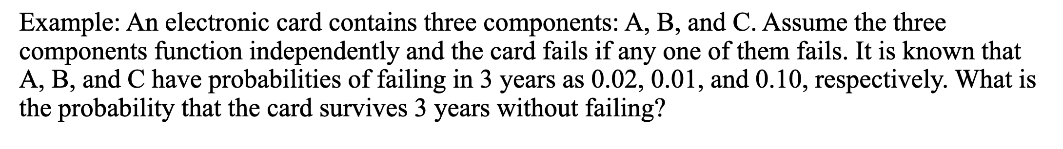 Solved For the electronic card assembly in Example on the | Chegg.com