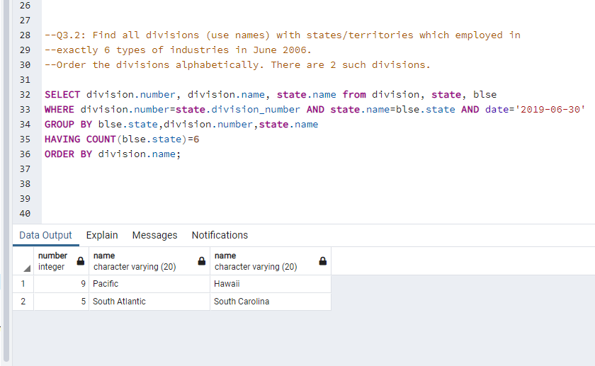 Solved Q3.2: Find all divisions (use names) | Chegg.com