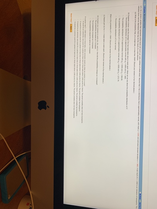 Solved (a) Whet is the probby that, on a snle test, is | Chegg.com