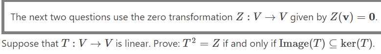 Solved The next two questions use the zero transformation | Chegg.com