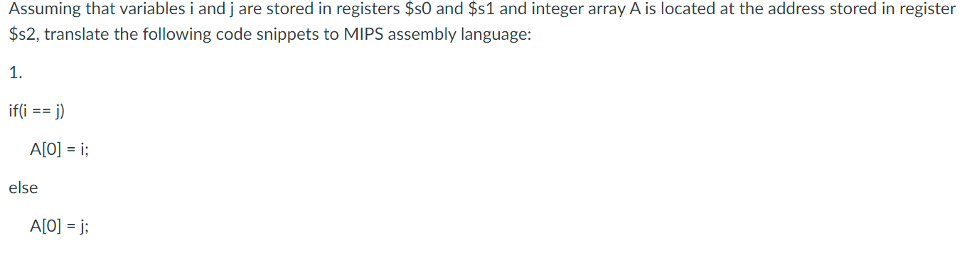 Solved Assuming that variables i and j are stored in | Chegg.com