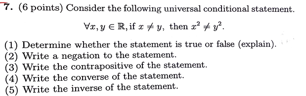 Solved 7. (6 points) Consider the following universal | Chegg.com