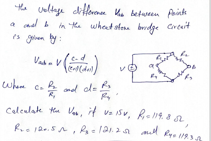 Solved the voltage difference Vab between Points a and b in | Chegg.com