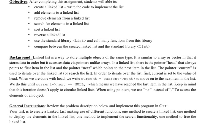 Solved Obiectives: After completing this assignment, | Chegg.com