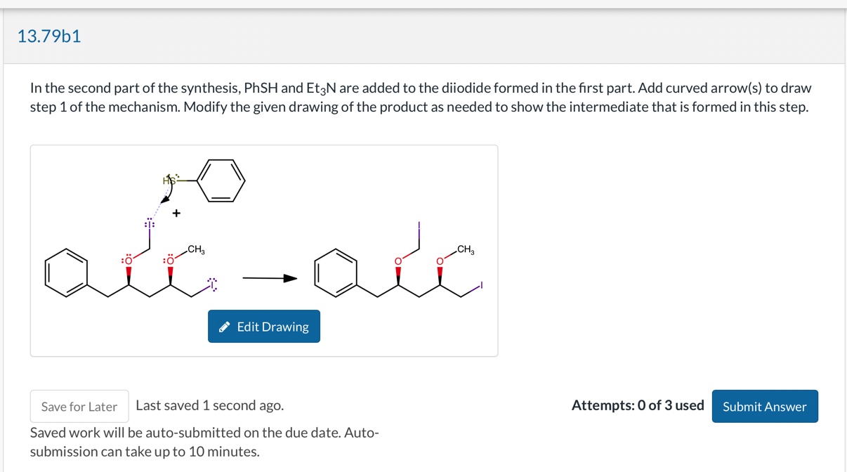 Solved In the second part of the synthesis, PhSH and Et3 N | Chegg.com