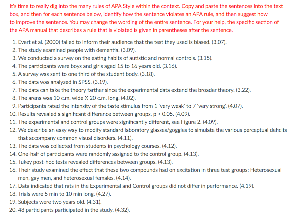 Solved It's time to really dig into the many rules of APA | Chegg.com