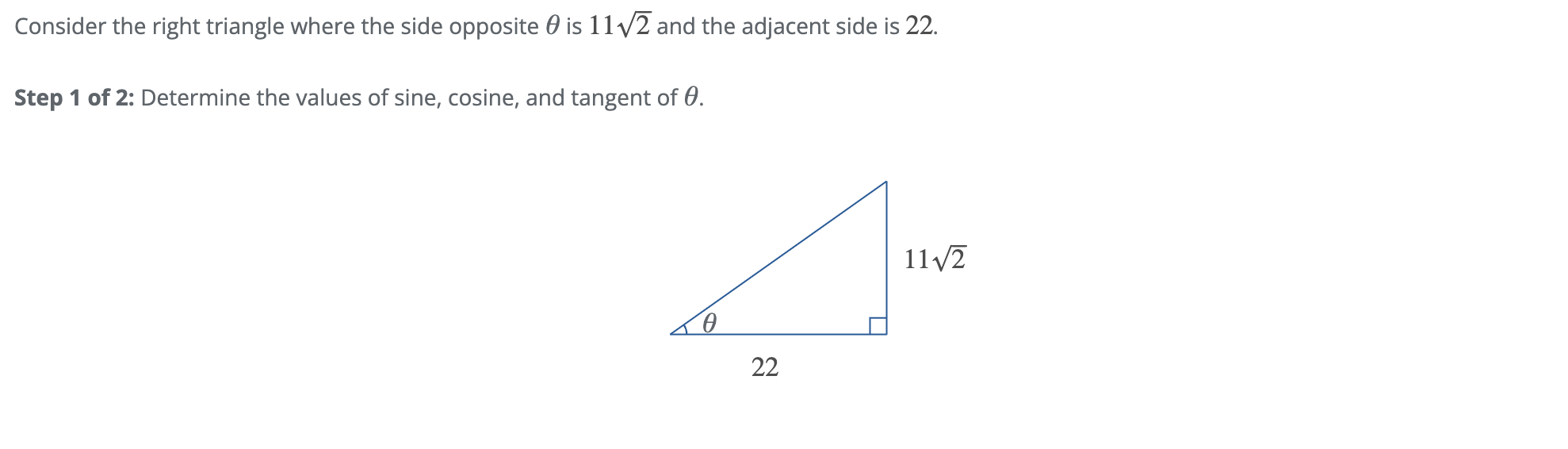 Solved Consider the right triangle where the side opposite θ | Chegg.com