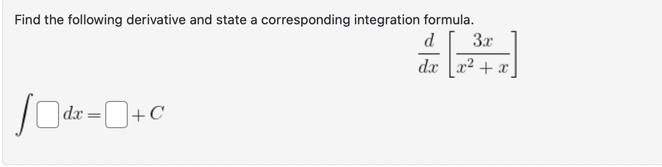 Solved Find the following derivative and state a | Chegg.com